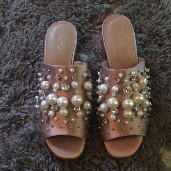 Aldo | Shoes | Aldo Embellished Slides | Poshmark